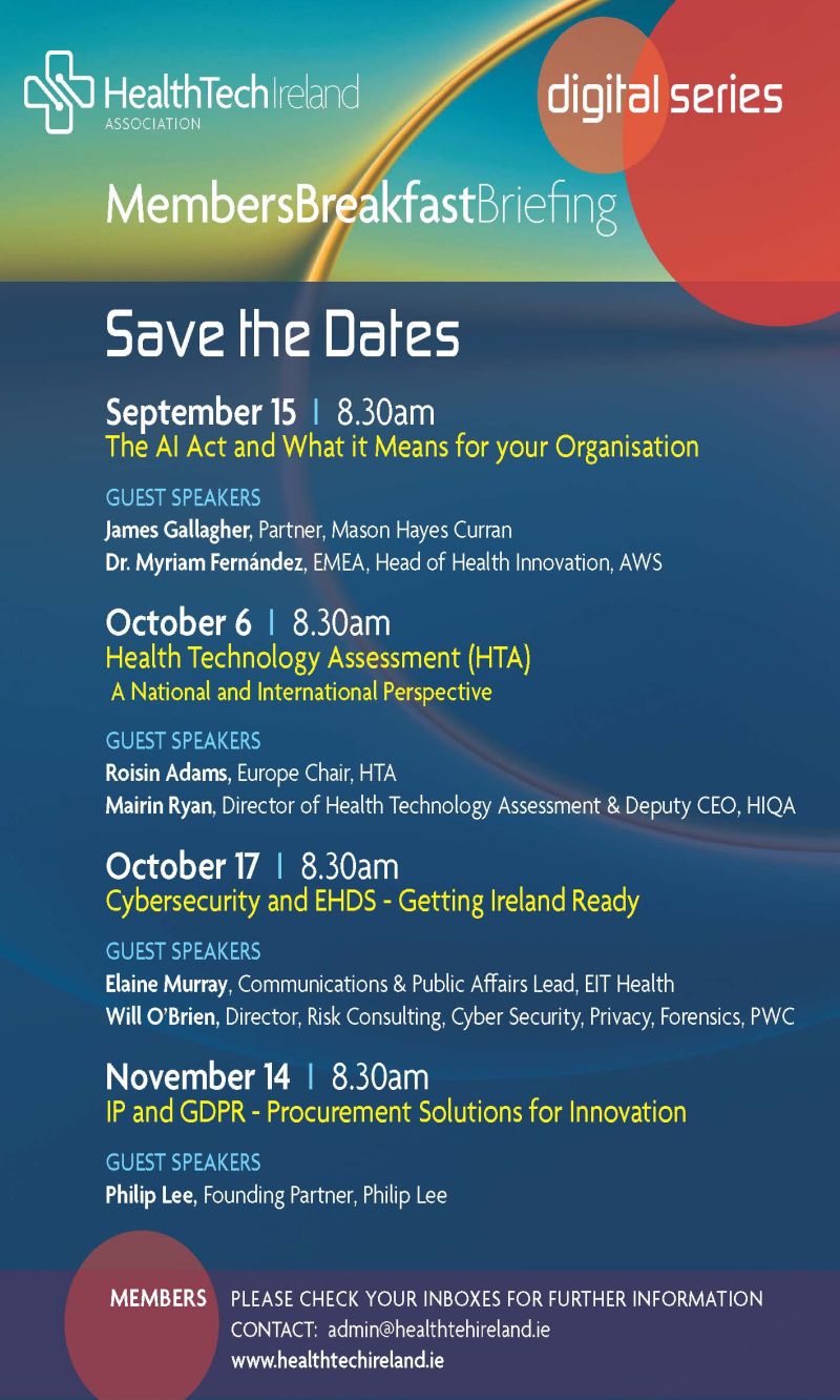 Save The Date Digital Series Health Tech Ireland Save The Date Digital Series Health Tech Ireland